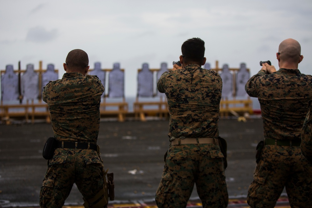 DVIDS - Images - 31st MEU Marines conduct pistol qualification aboard ...