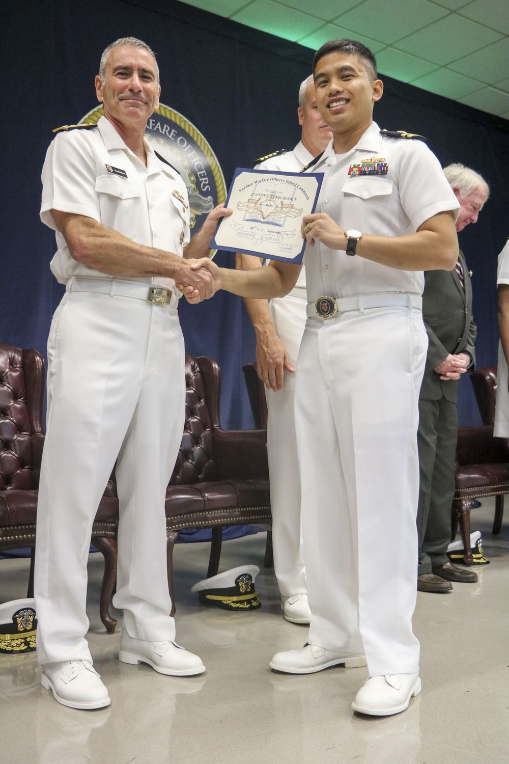 DVIDS - News - Rear Adm. Kitchener Visits SWOS, Addresses Graduates