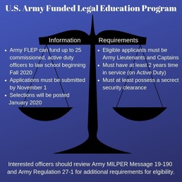 U.S. Army Funded Legal Education Program opens doors to Law School