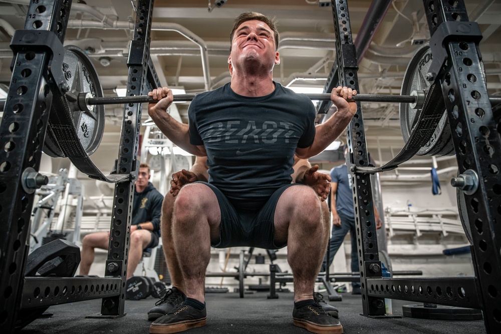 DVIDS - Images - 1,000 pound club competition aboard USS John P. Murtha ...