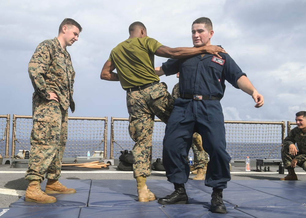 DVIDS - Images - USS Germantown (LSD 42) Sailors learn MCMAP techniques [Image 4 of 5]