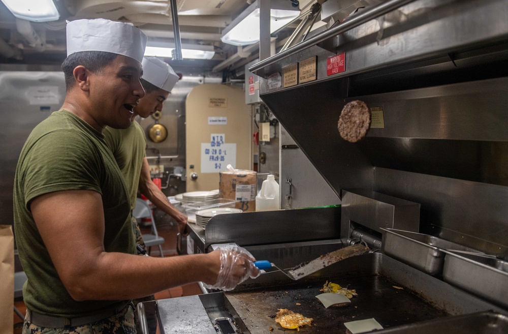DVIDS - Images - Marines Cook Aboard USS Harpers Ferry [Image 1 of 5]