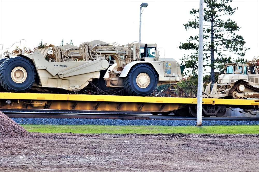 DVIDS - Images - Engineer unit's equipment, vehicles on railcars at ...