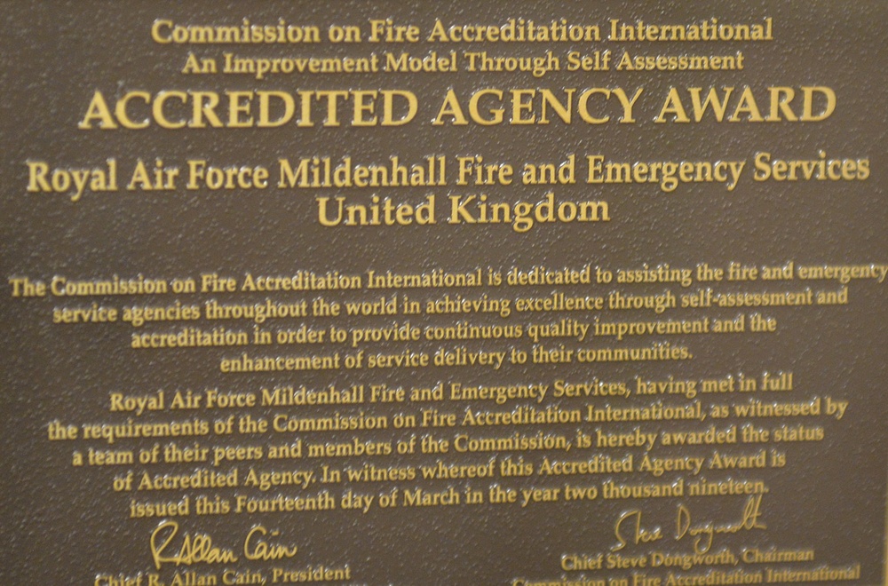 DVIDS - News - RAF Mildenhall Fire Department earns international ...