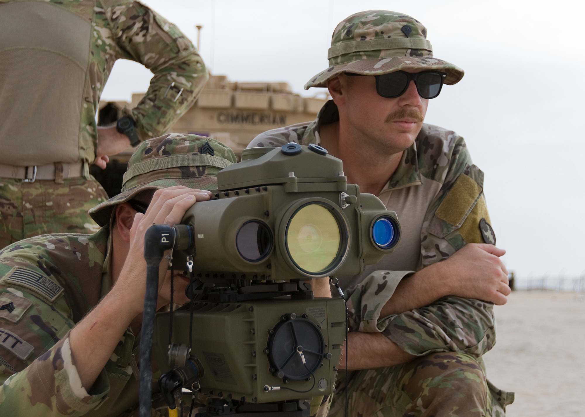 Laser Target With A Soldier