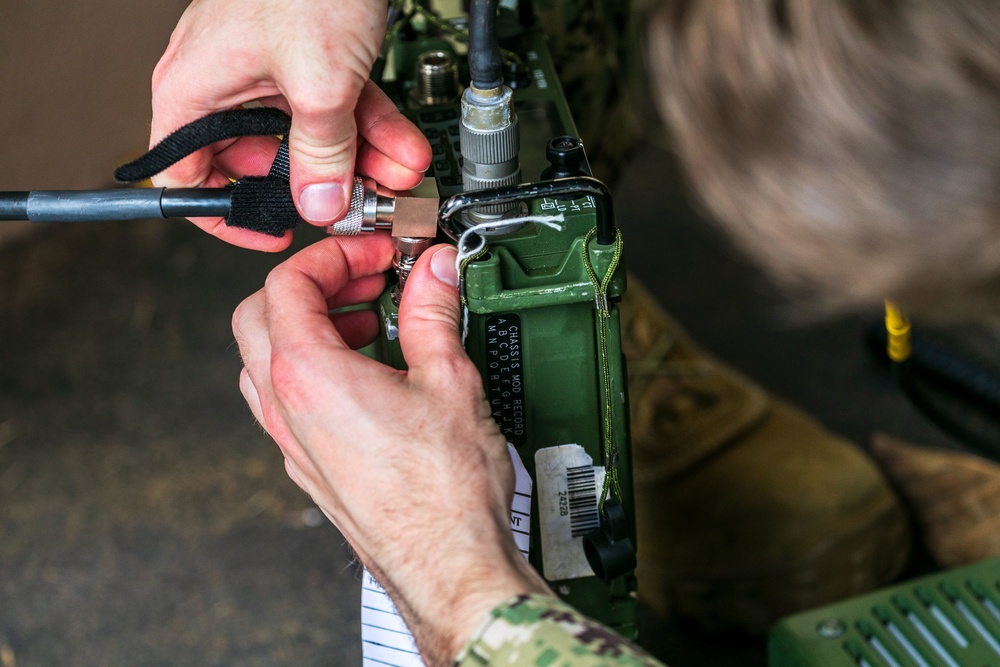 DVIDS - Images - 30NCR Checks SATCOMM Equipment [Image 2 of 3]