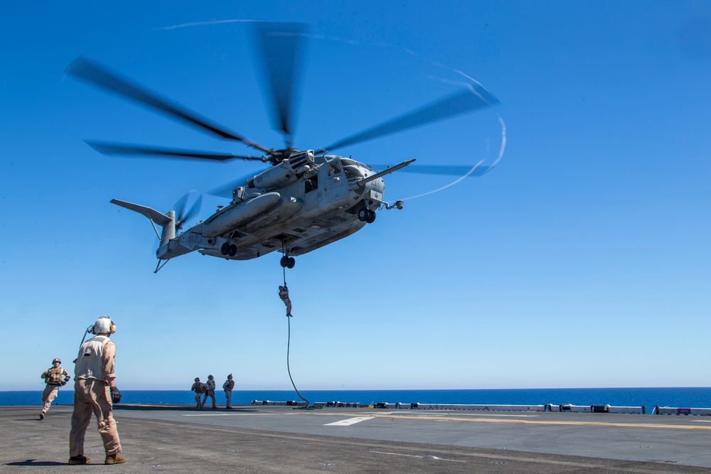 DVIDS - Images - BLT 2/8 maintains fast-roping readiness aboard USS ...