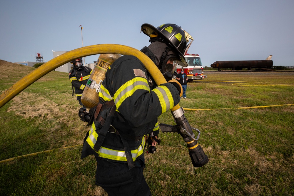 DVIDS - Images - 177th firefighters conduct aircraft fire training ...