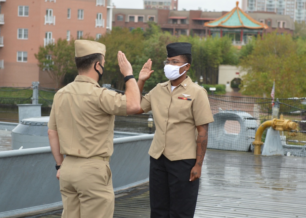 DVIDS - Images - Re-enlistment ceremony aboard Battleship Wisconsin ...