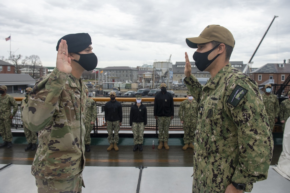 DVIDS - Images - CMC Reenlists aboard USS Constitution [Image 3 of 3]