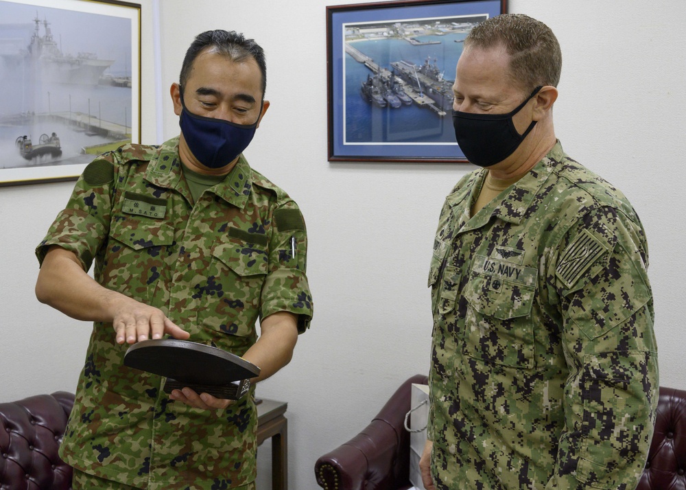 DVIDS - Images - JGSDF 15th BDE MG Sato Office Call with CFAO CO CAPT ...