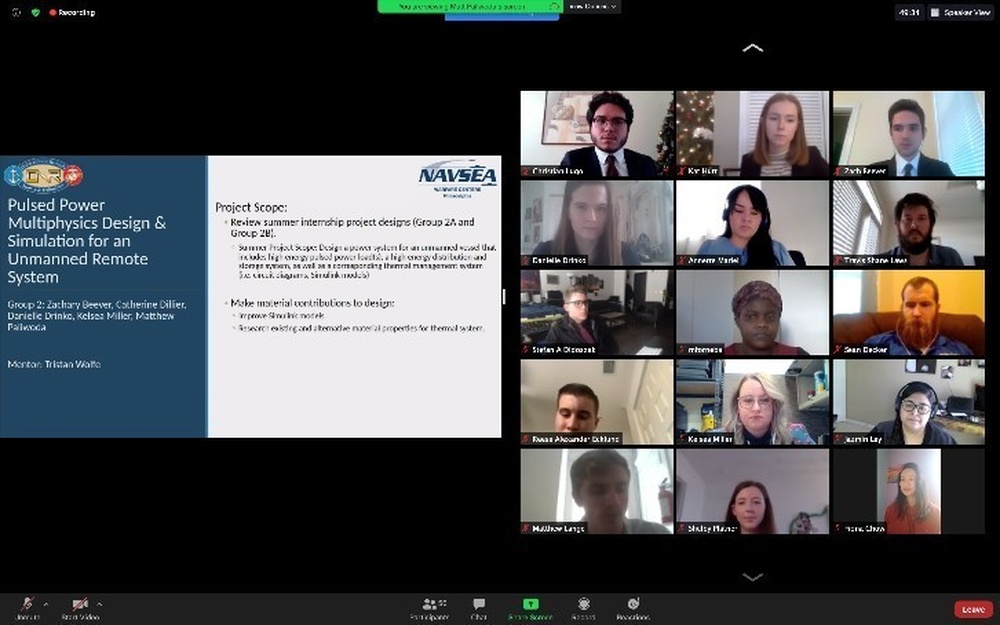 DVIDS - News - NSWCPD’s Naval Research Enterprise Internship Program ...