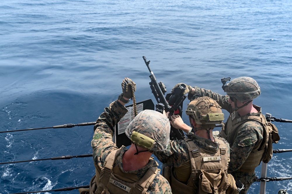 DVIDS - Images - LAR Detachment Marines fire machine guns aboard USS ...