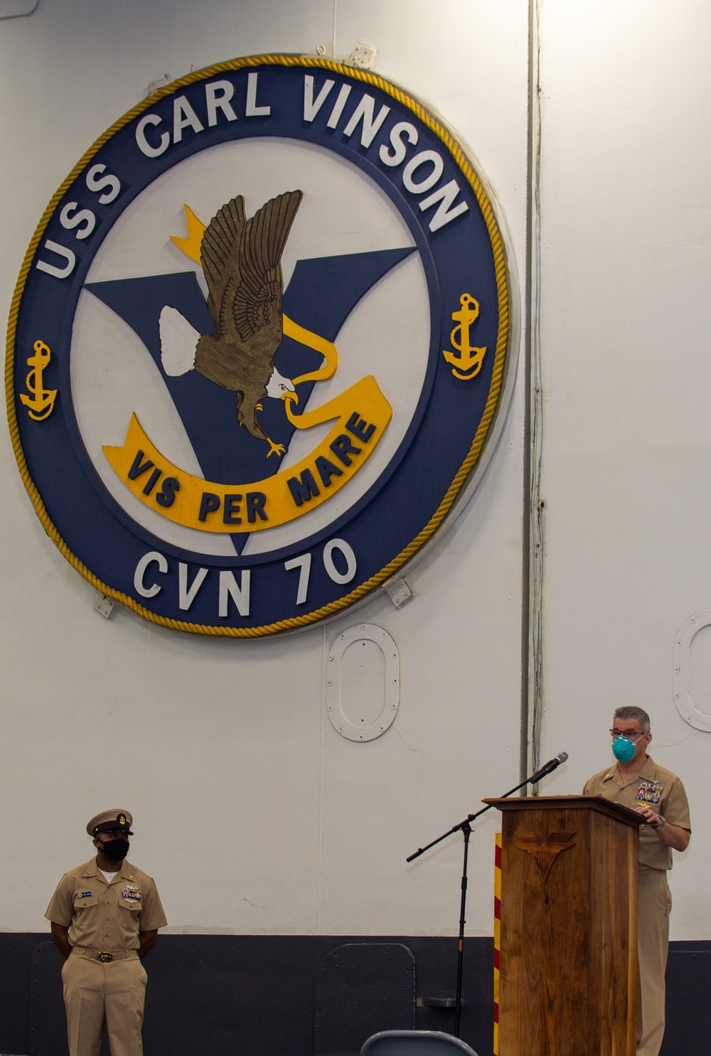 DVIDS - Images - USS Carl Vinson (CVN 70) Conducts a Pinning Ceremony ...