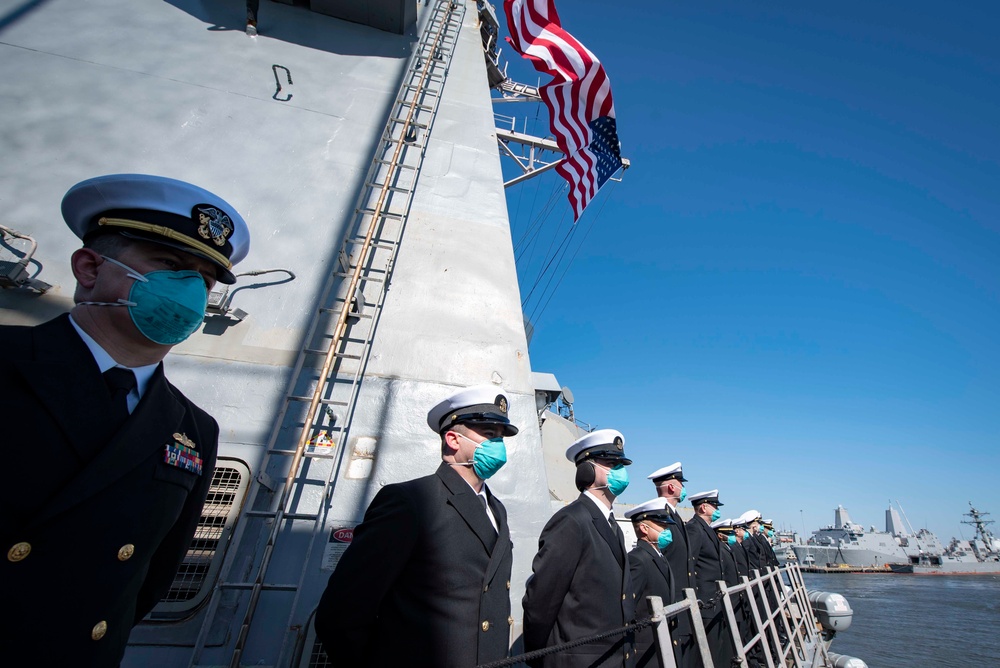 DVIDS - Images - Mitscher Departs For Deployment [Image 2 of 11]
