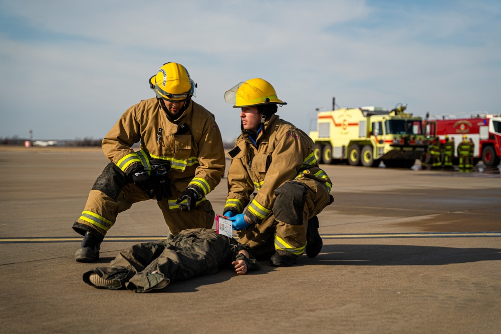 DVIDS - Images - Airmen and local emergency services conduct a major ...