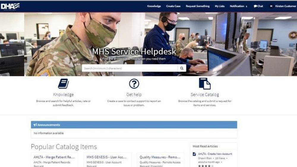 DVIDS - News - MHS Service Helpdesk aims to simplify IT management ...