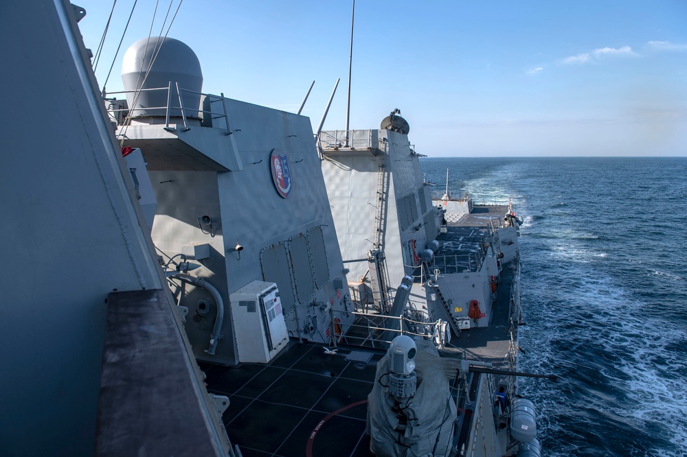 DVIDS - Images - USS Rafael Peralta (DDG 115) sails into Yokosuka, Japan.