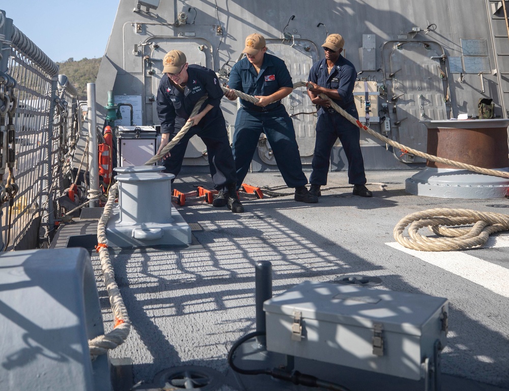 DVIDS - Images - USS Billings Sailors Heave Around a Line During Sea ...