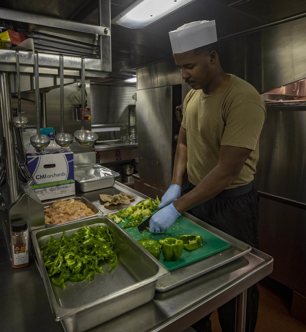 DVIDS - Images - USS Billings Sailor Prepares Lunch in the Galley ...