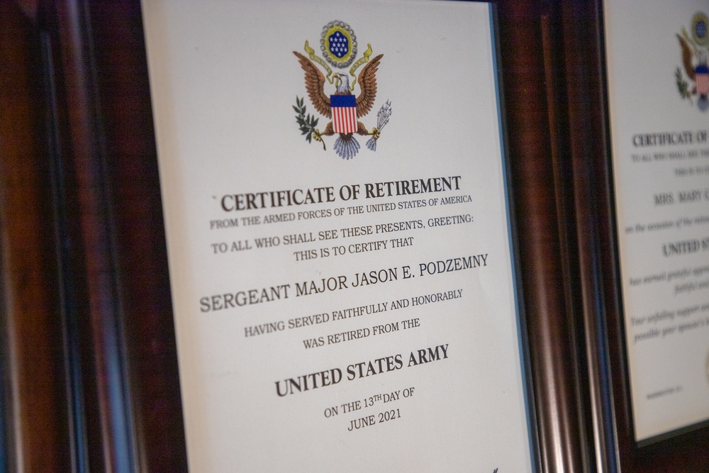 DVIDS - Images - SGM Jason Podzemny Retirement Ceremony [Image 7 of 7 ...