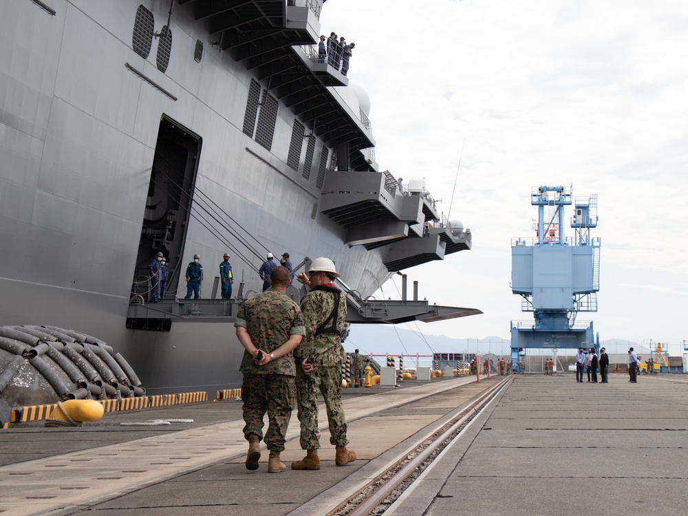 DVIDS - Images - Japanese Ship Izumo arrives at MCAS Iwakuni Harbor ...