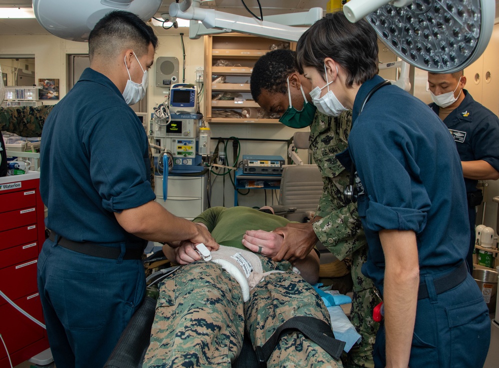 DVIDS - Images - USS Portland CASEVAC Drill [Image 1 of 10]