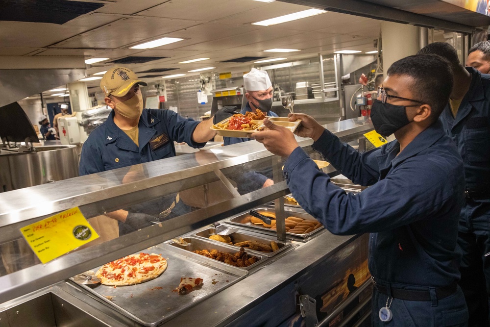 DVIDS - Images - Raider X Serves Dinner to the Crew [Image 5 of 14]