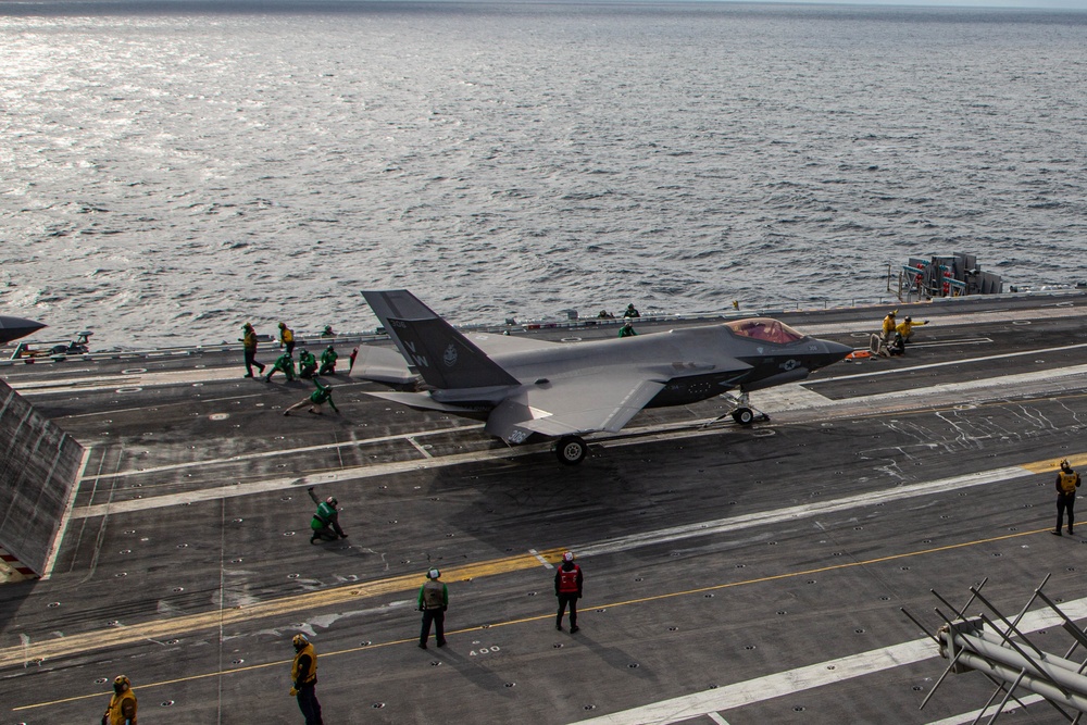DVIDS - Images - F-35 conducts routine training aboard USS Abraham ...