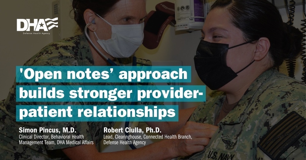 DVIDS News Open Notes Approach Builds Stronger Provider Patient