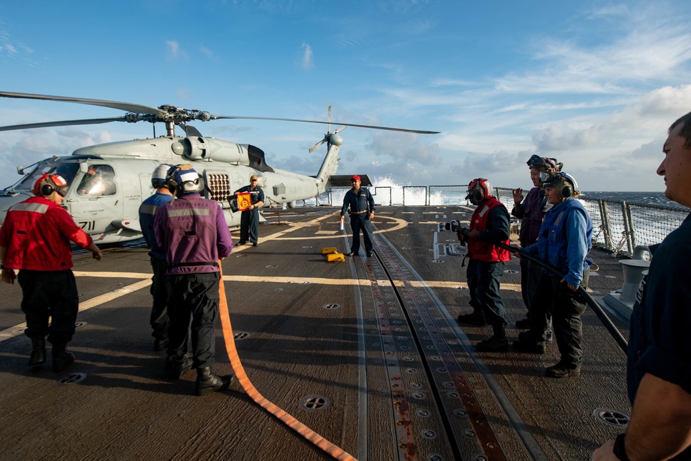 DVIDS - Images - Spruance Sailors conduct firefighting drill [Image 1 of 5]