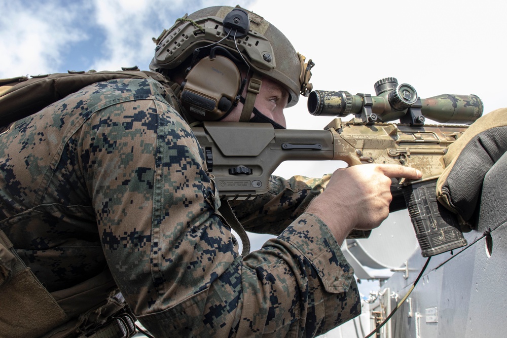DVIDS - Images - BLT 1/5 Snipers provide overwatch for VBSS [Image 15 ...