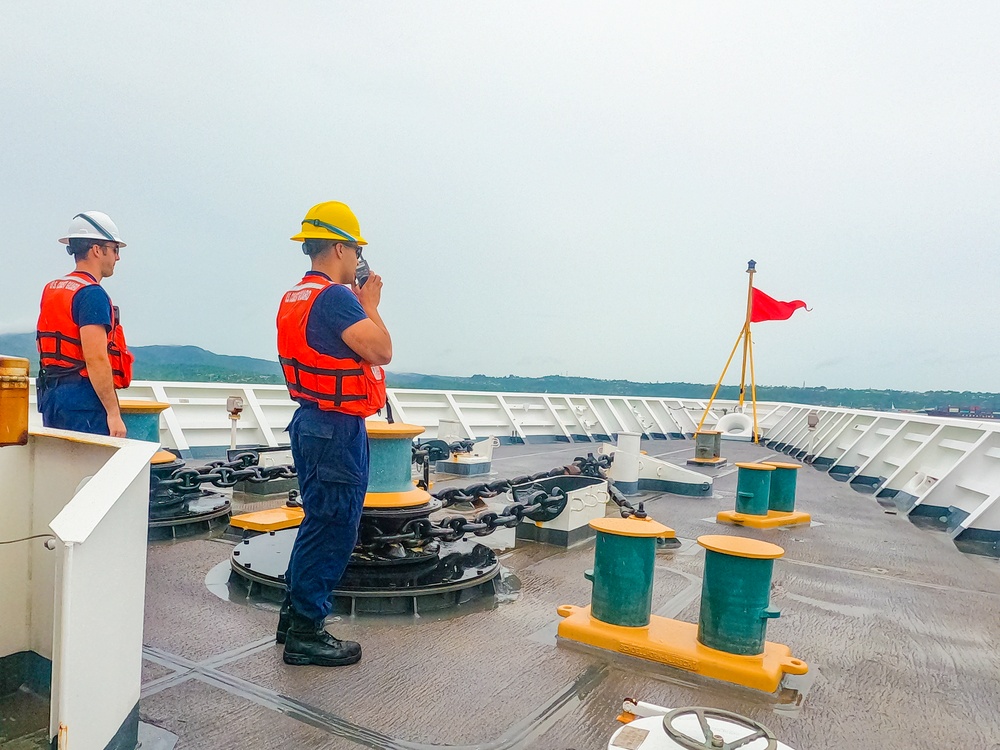 DVIDS - Images - USCGC Stratton crew anchor in Suva, Fiji [Image 2 of 7]