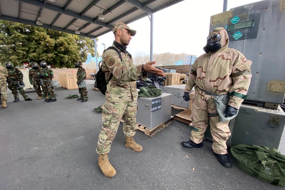 DVIDS - Images - 129th Rescue Wing conducts CBRN training [Image 1 of 4]