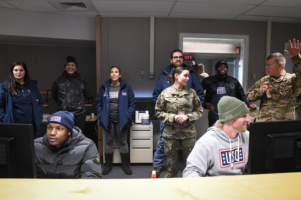 DVIDS - Images - NFL players on USO tour visit Airmen and Guardians of ...
