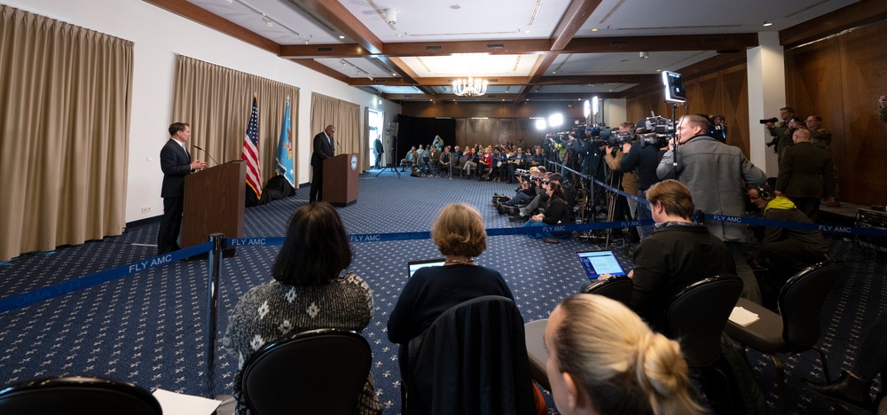 DVIDS - Images - U.S. SECDEF holds press conference at RAB [Image 1 of 4]