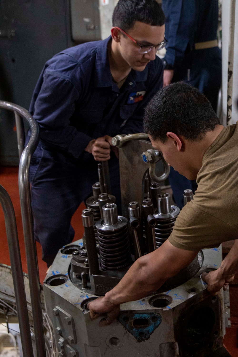 DVIDS - Images - Sailors conduct maintenance on an engine [Image 4 of 6]