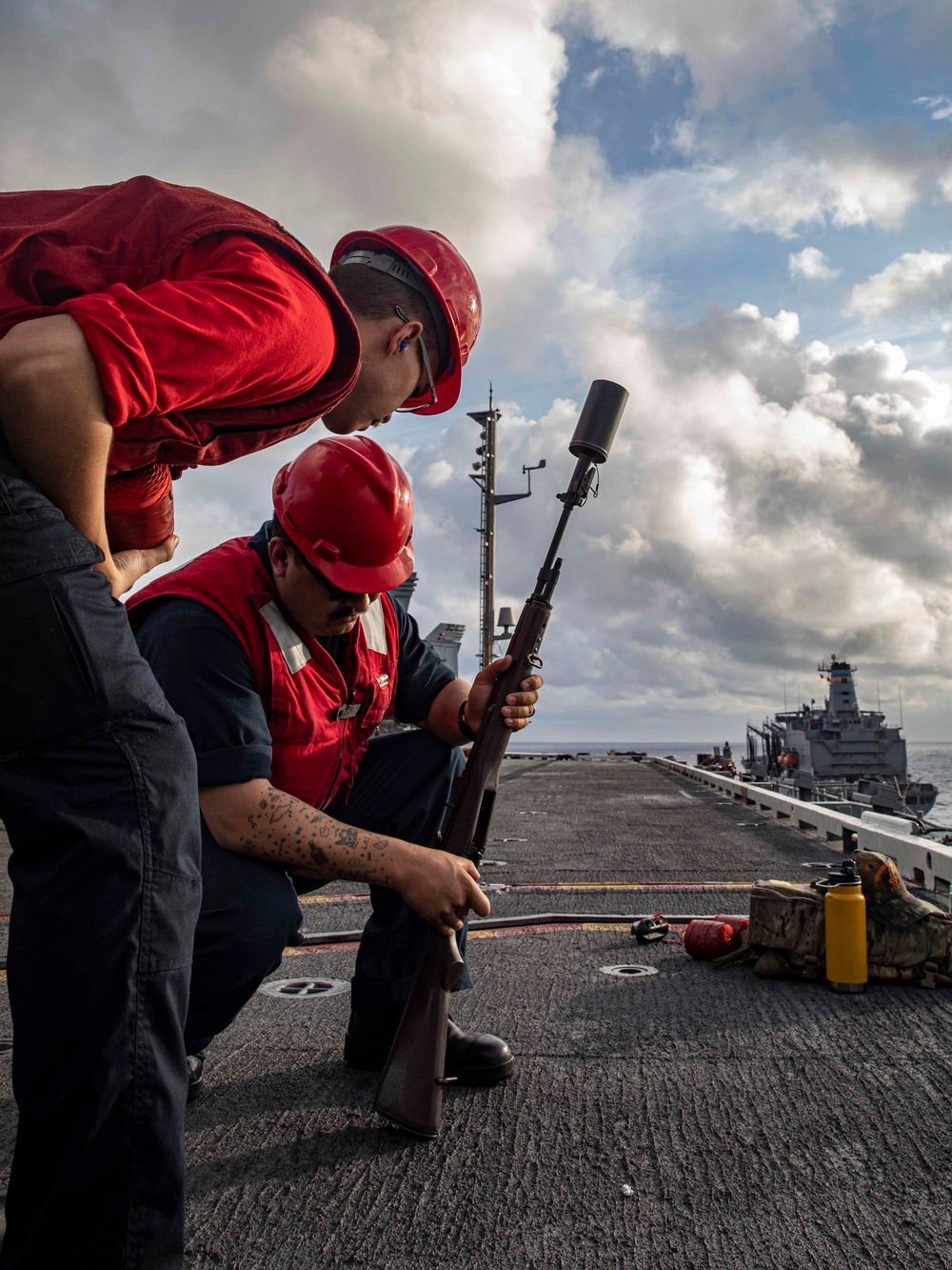 George Bush Shooting Guns DVIDS Images Daily Operations Aboard USS