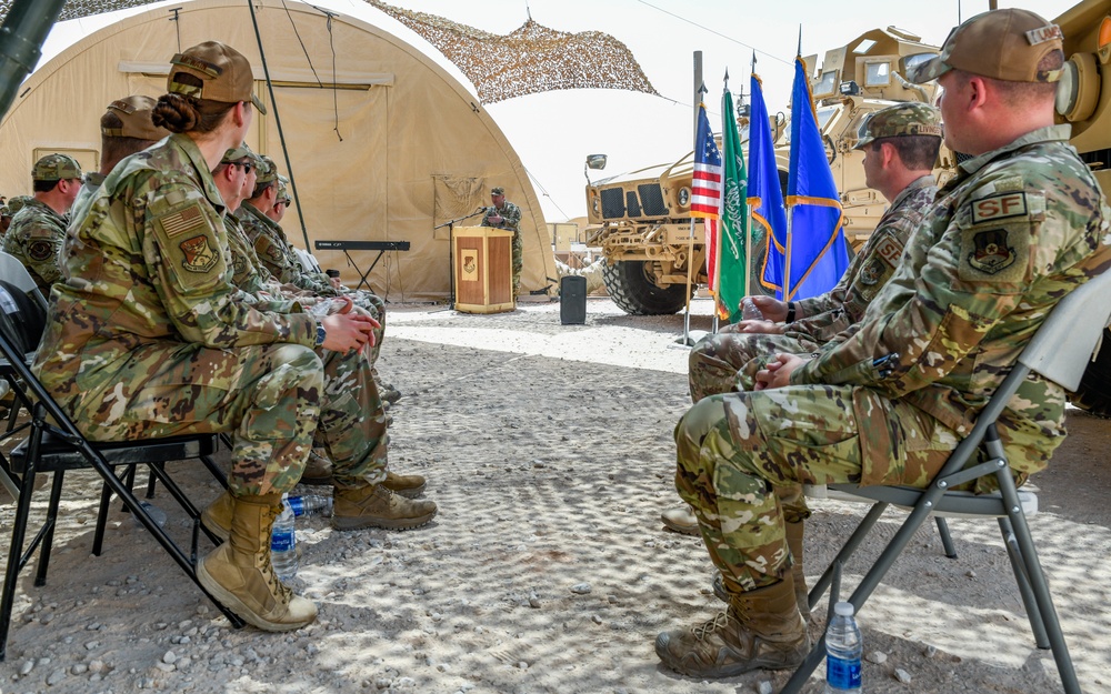 DVIDS - Images - 378th ESFS receives new commander [Image 9 of 16]