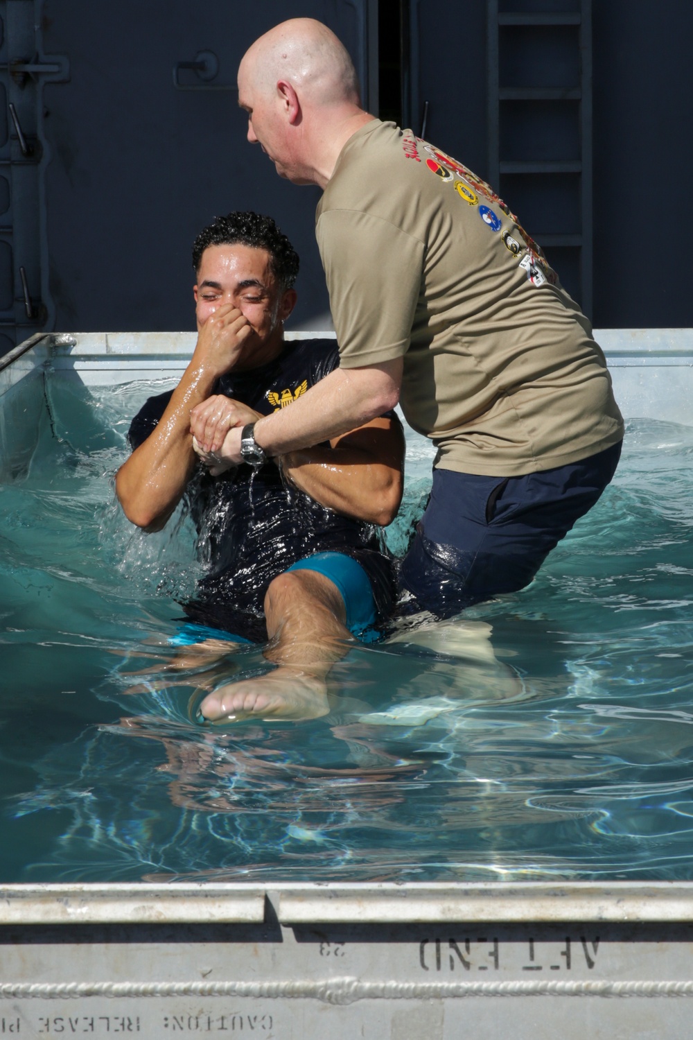 DVIDS - Images - Abraham Lincoln chaplains conduct a baptism [Image 3 of 5]
