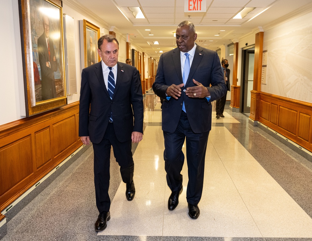 DVIDS - Images - SECDEF Austin Greece Bilateral Engagement [Image 4 of 9]