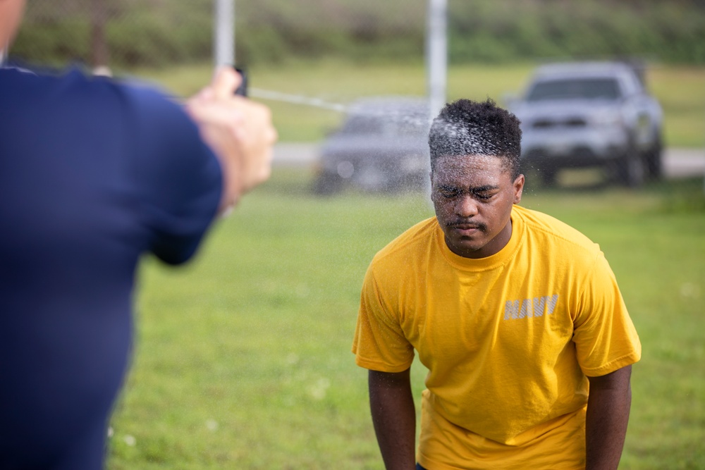 DVIDS - Images - ESL Sailors get OC Sprayed [Image 3 of 4]