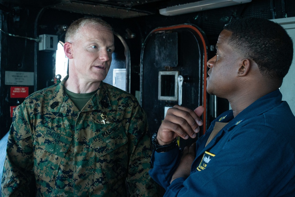 DVIDS - Images - CO and Sgt. Maj. Visit [Image 7 of 7]