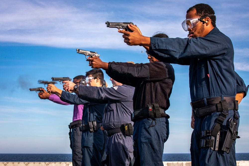 DVIDS - Images - Sailors conduct weapons proficiency training aboard ...