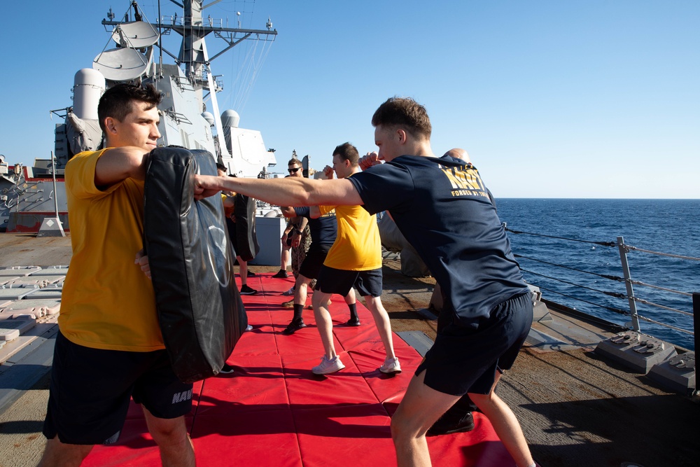 DVIDS - Images - USS TRUXTUN CONDUCTS SECURITY REACTION FORCE TRAINING ...