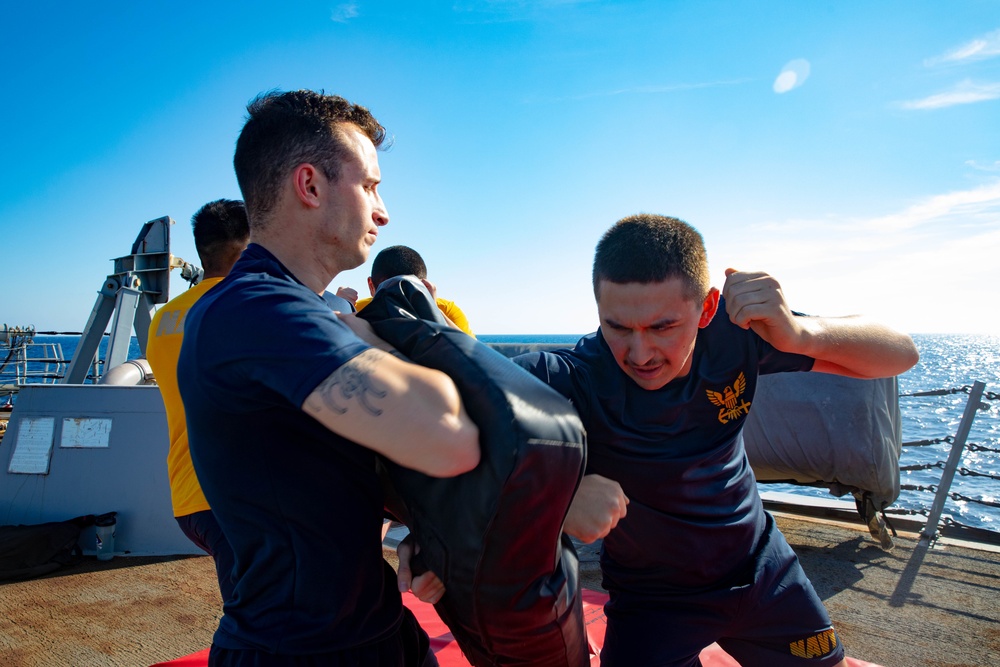 DVIDS - Images - USS TRUXTUN CONDUCTS SECURITY REACTION FORCE TRAINING ...