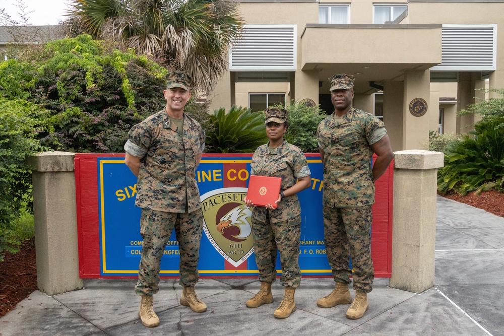 DVIDS - Images - 6th Marine Corps District administrative chief awarded ...
