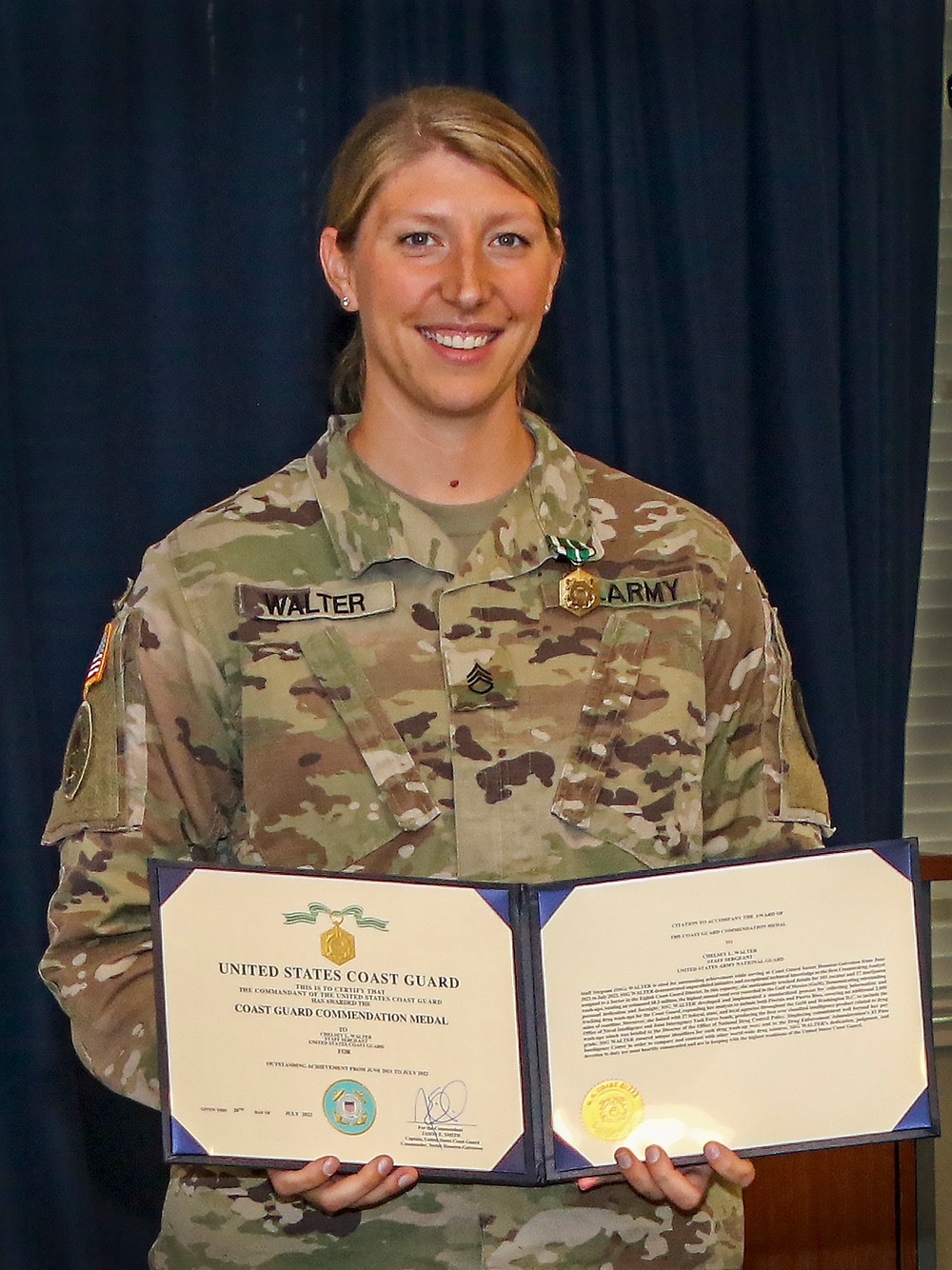 DVIDS - Images - Texas Counterdrug analyst awarded Coast Guard ...