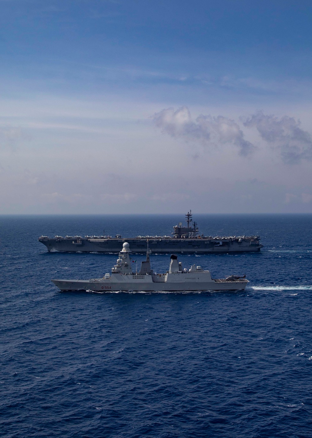 Dvids Images Uss George H W Bush Cvn 77 And Its Caio Duilio D 554 Combined Operations