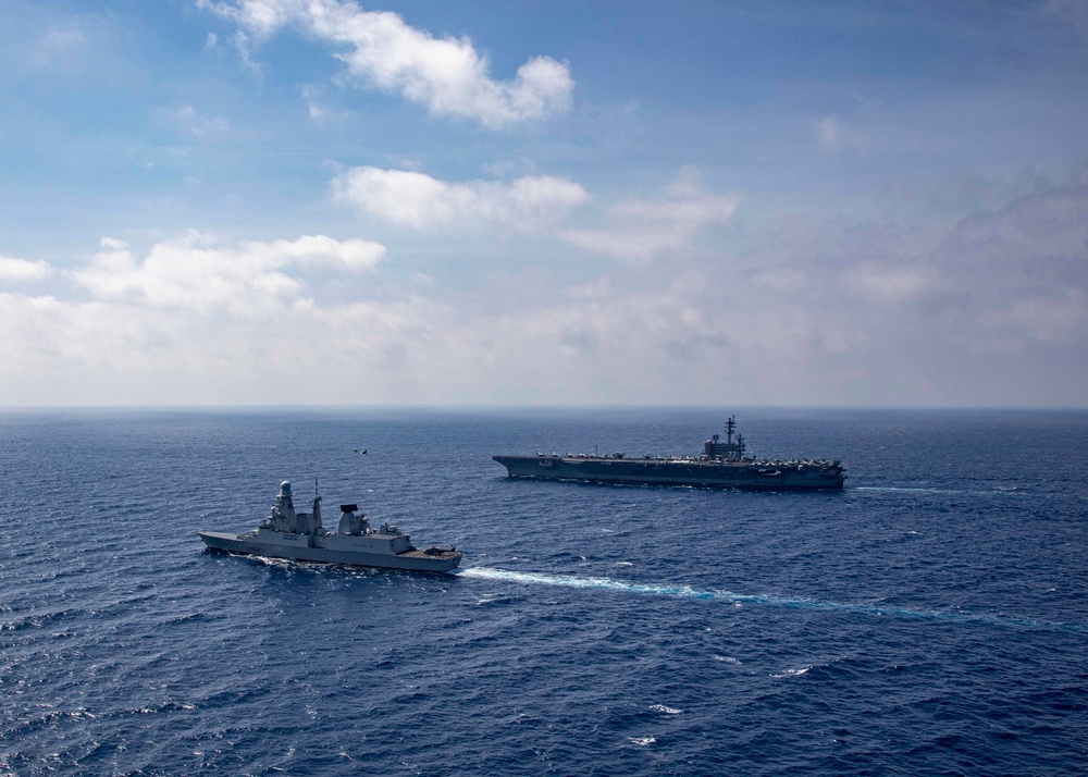 Dvids Images Uss George H W Bush Cvn 77 And Its Caio Duilio D 554 Combined Operations